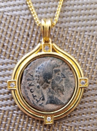 Authentic Ancient Coin of the Roman Emperor Lucius Verus Gold Tone ...