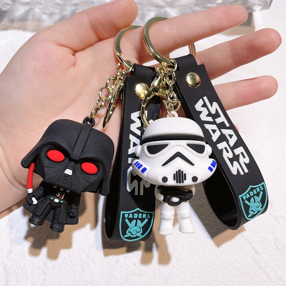 Leia Chewie Stormtrooper 3D Silicone Keychain Key Chain Ring Pendant ...