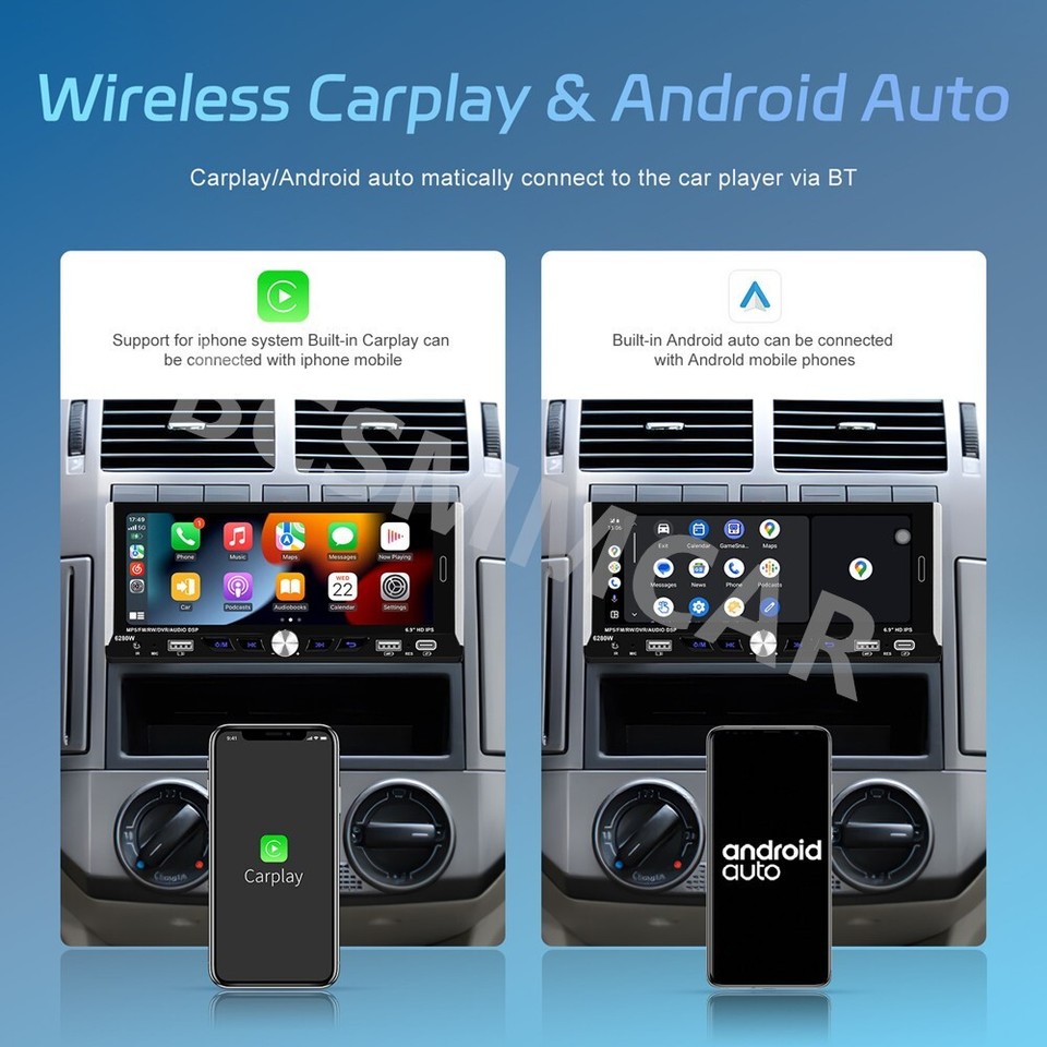 Car Multimedia Player Android 6.9in 1DIN Stereo Radio Carplay Android ...