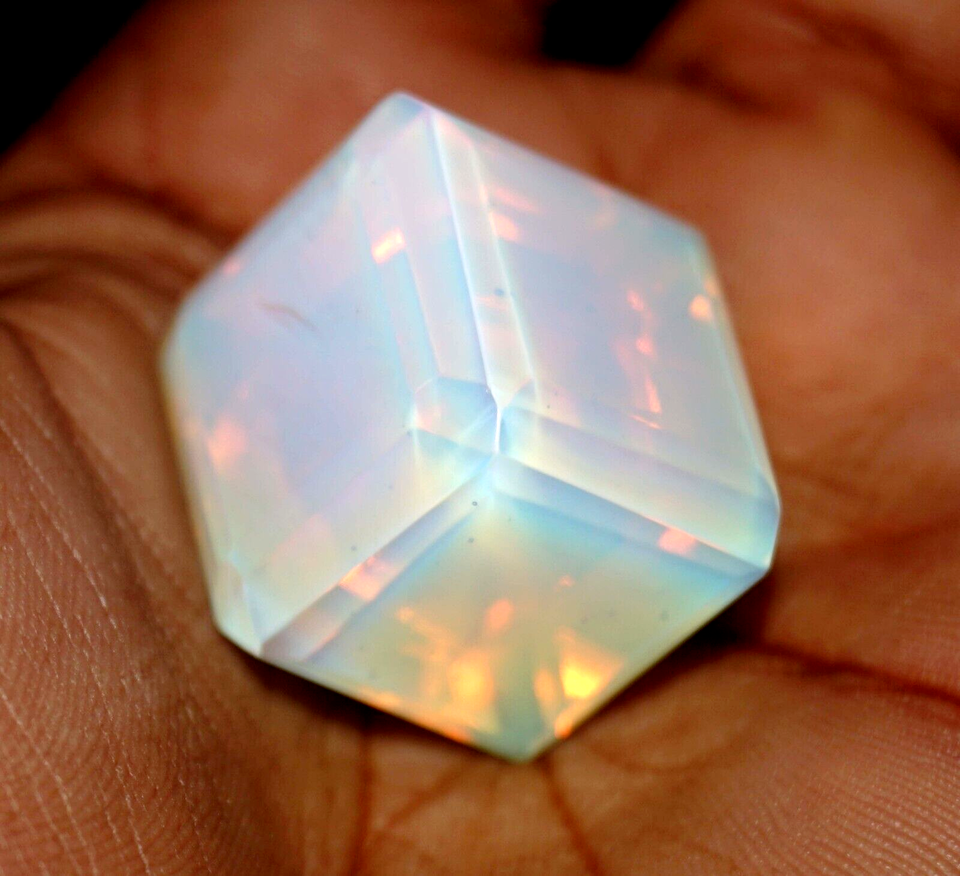 Natural Green Opal Cube Welo Australian 350 Ct GIE Certified Untreated ...