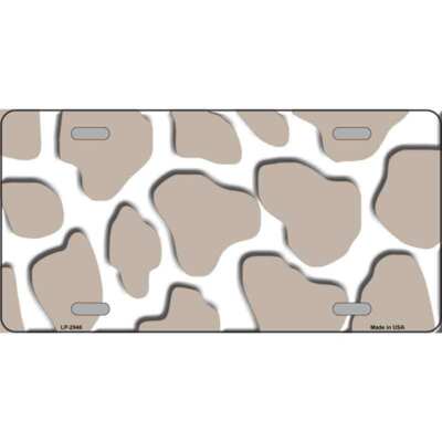 Tan White Giraffe Metal Novelty License Plate Tag LP-2946 | eBay