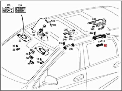 Genuine MERCEDES BBDC W242 W166 X156 X166 Interior lamp 1669066901 | eBay