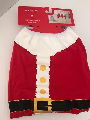 NWT Wondershop Pet Dog Cat Pajamas Size M Holiday Santa Costume | eBay
