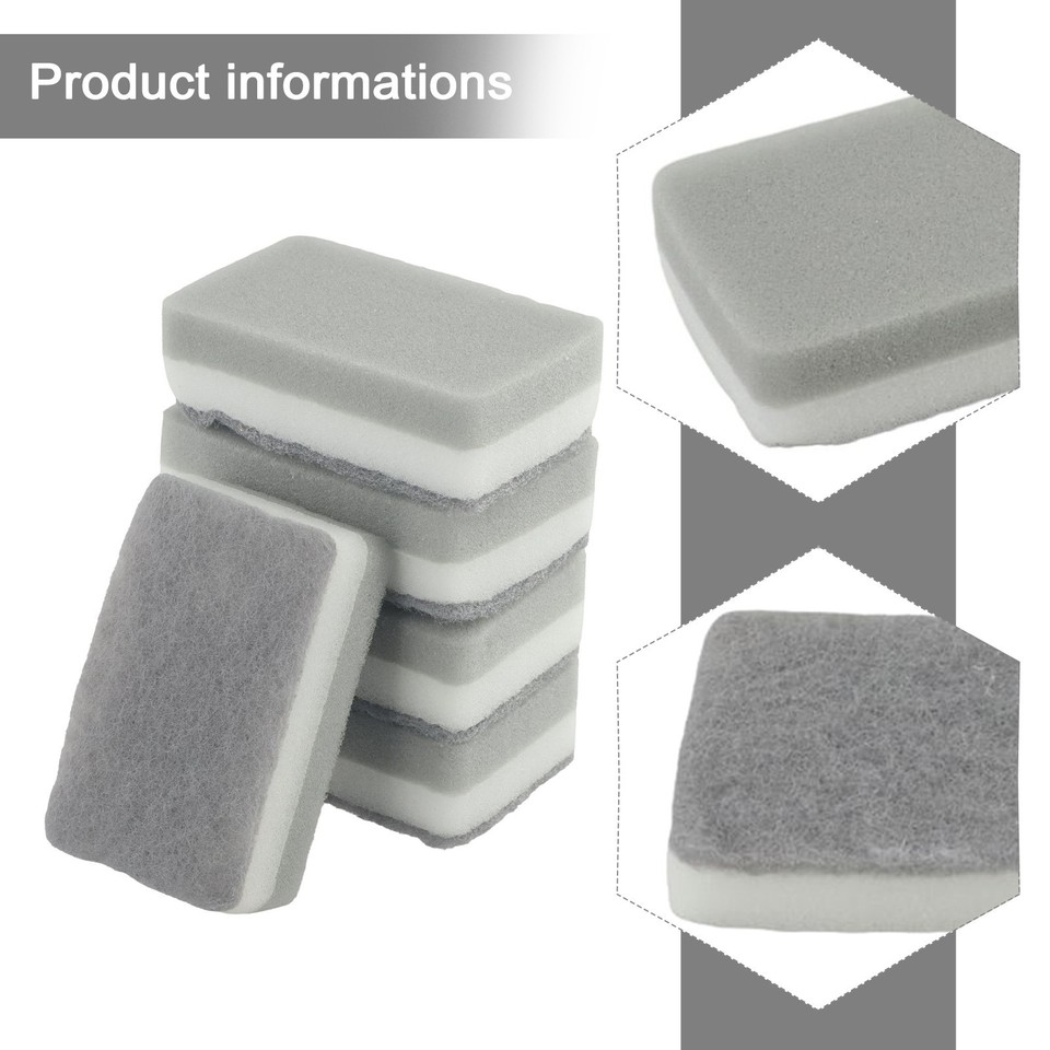5PCS Kitchen Cleaning Wipes Scouring Pads with Absorbent Sponge for ...