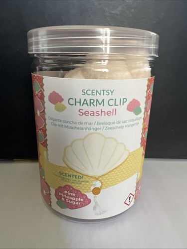 Scentsy New Seashell Charm Clip with Pink Pineapple & Sugar fragrance ...