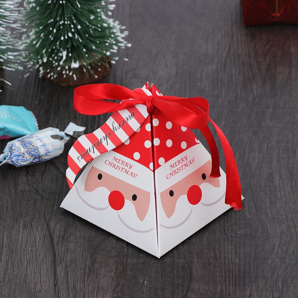 72 pcs Creative Christmas Paper Candy Box Lovely Cartoon Pattern ...
