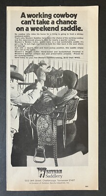 1973 Western Saddlery Working Cowboy Can't Chance Weekend Saddle Vtg ...