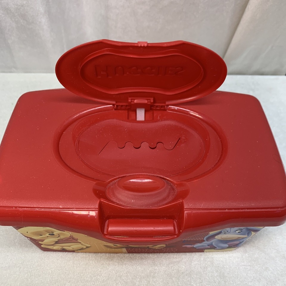 Huggies Disney Vintage Winnie Pooh Red Tub Baby Wipes Container Pop Up ...