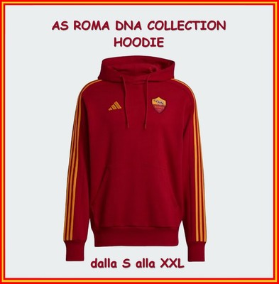 ADIDAS FELPA CON CAPPUCCIO COLLECTION DNA AS ROMA - TAGLIA dalla S alla ...