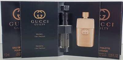 4x Gucci Guilty Eau de Toilette Pour Femme 0.05oz /1.5mL Spray Samples ...