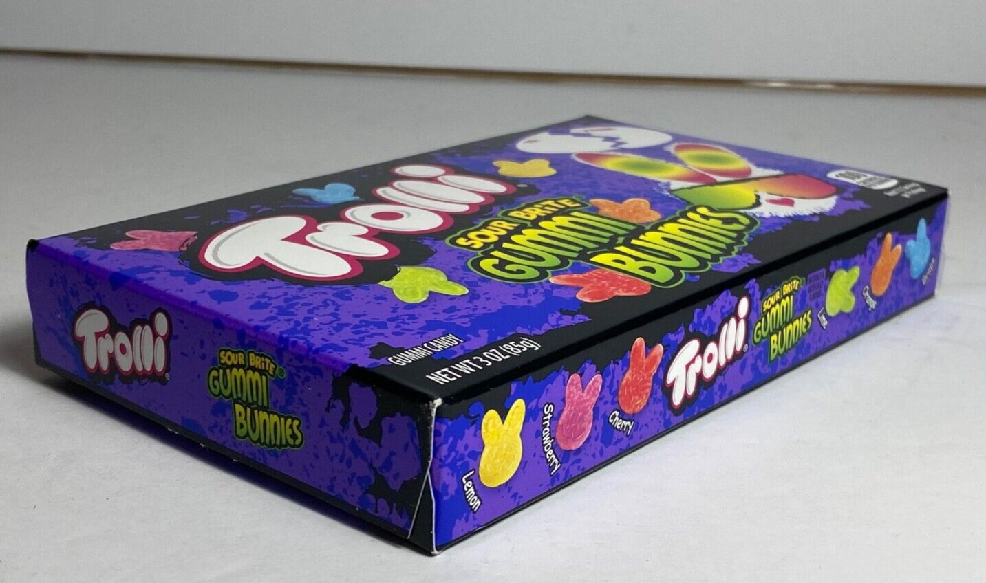 4 Trolli Fruity Sour Brite GUMMI Bunnies Bunny Gummy Candy 3 Oz Boxes ...