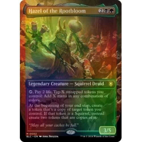 FOIL HAZEL OF THE ROOTBLOOM (BORDERLESS) Bloomburrow: Commander Magic ...