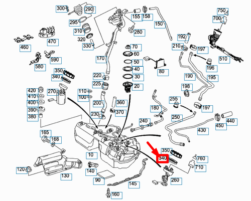 MERCEDES-BENZ C W203 Tankgeberdichtung A2114710579 NEU ORIGINAL | eBay