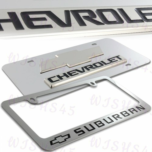 CHEVROLET SUBURBAN Stainless Steel License Plate Frame with Caps ...