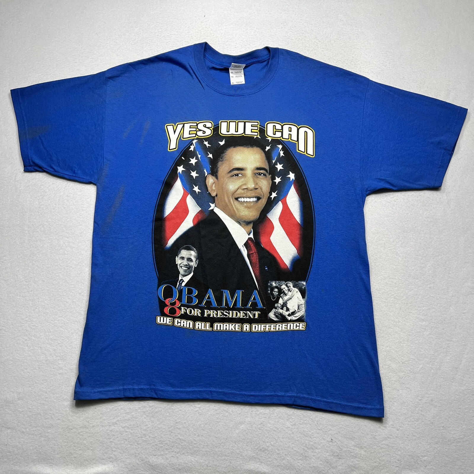 Barack Obama Black History Yes We Can Presidential XL T-shirt Retro Rap ...