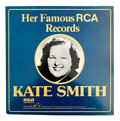 Kate Smith Her Famous RCA Records Vinyl Record 1986 33 12" Vintage VRE7 ...