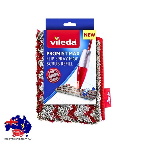 Vileda ProMist Max Flip Spray Mop Scrub Refill Pad Mop Head Refills ...