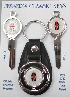 White w/Gold Lincoln CONTINENTAL White Gold Deluxe Classic Keys 1956 ...