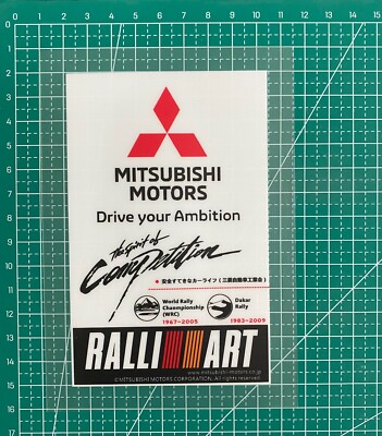 Mitsubishi EVO Ralliart Sticker Spirit Of Competition JDM Windshield ...