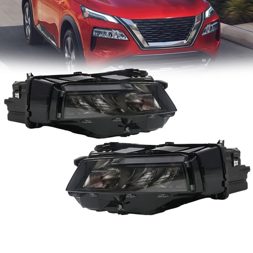 Left+Right For Nissan Rogue SL|SV 2021 2022 2023 Black LED Headlights ...