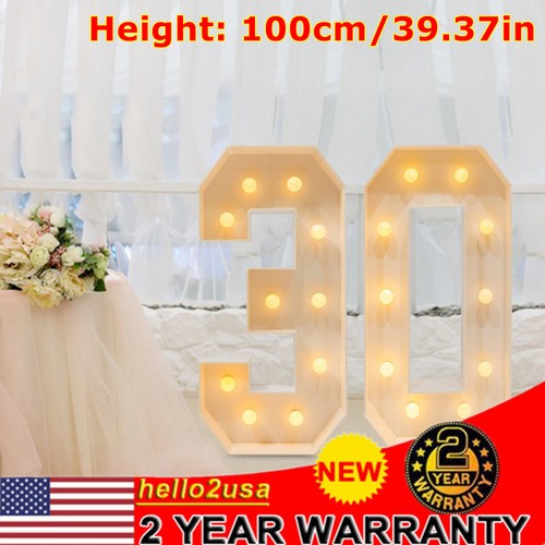 30th Birthday Party Decoration, Light Up Numbers for Birthd, 30 Light ...