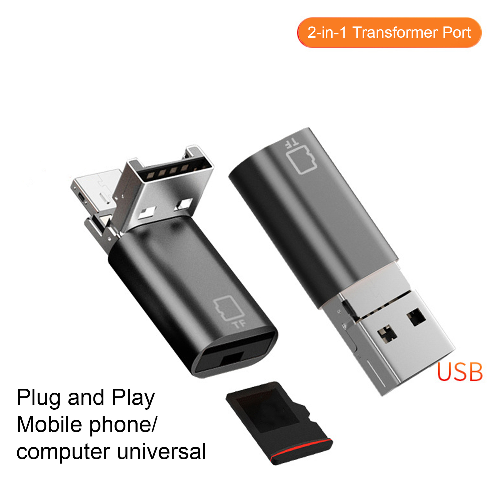 Mini Card Reader High-speed Size Usb Type-c Card Reader Otg Tf Card for ...