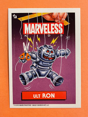 Ult Ron 10a Sticker Card 2019 Marveless Kids Marvel GPK Parody ...