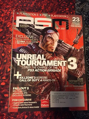 PSM Magazine October 2007 (Unreal Tournament 3 Cover) Playstation ...