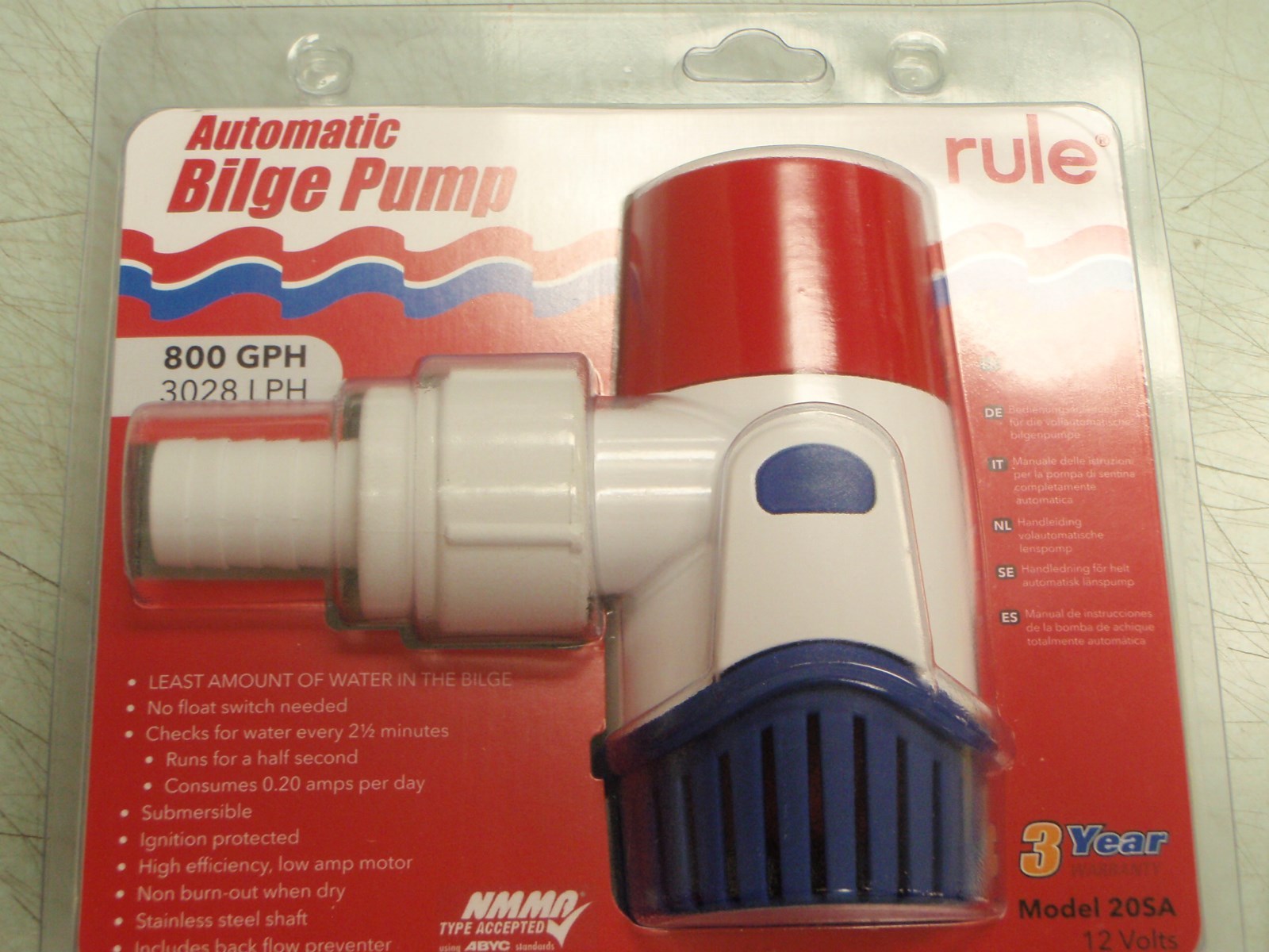 Rule 20RS 800 GPH Round Automatic Bilge Pump 12v for sale online | eBay