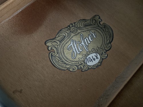 Vintage 1968 Hofner Model 491 Jumbo Acoustic Guitar | eBay