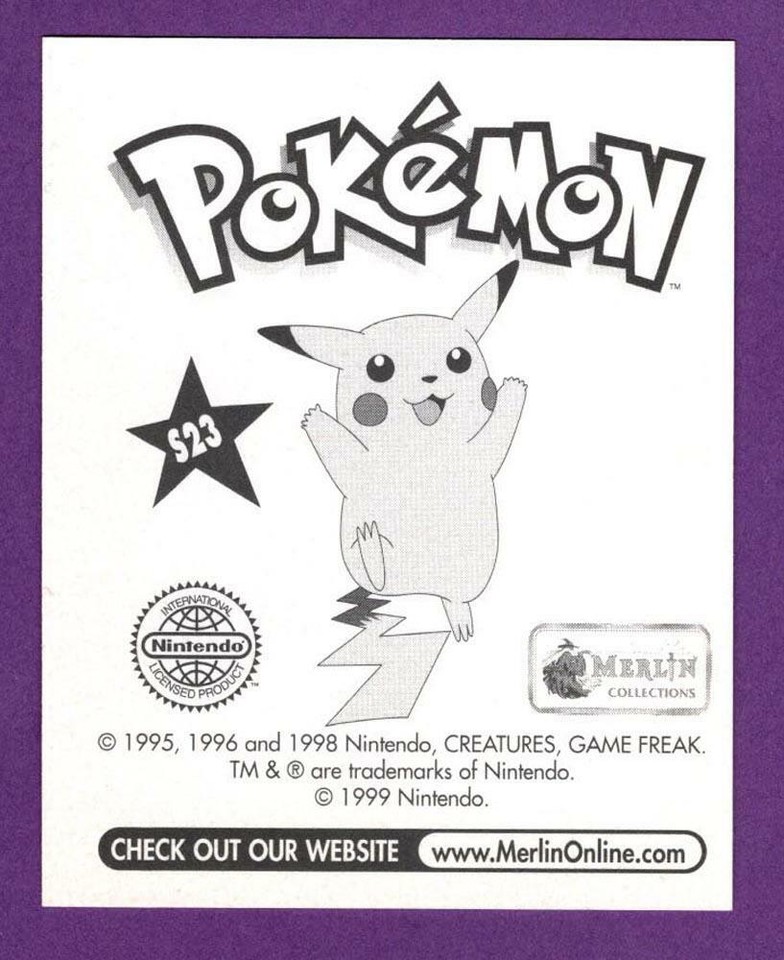 1999 Topps Merlin Pokemon Stickers - Mew Holographic Prism Insert Card ...