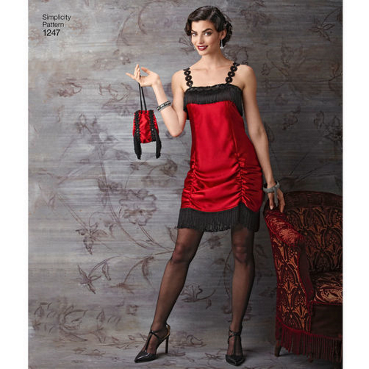 Roaring 20s Flapper Costume 14 - 22 Sewing Pattern Purse Uncut ...