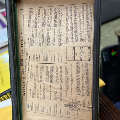 Vintage E.D. Bullard & Co. First Aid With Original green Metal Box ...