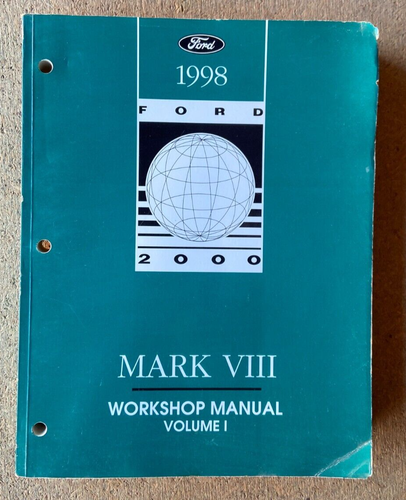 Original 1998 Ford Mark VIII Vol. 1 Service Workshop Technical Repair ...