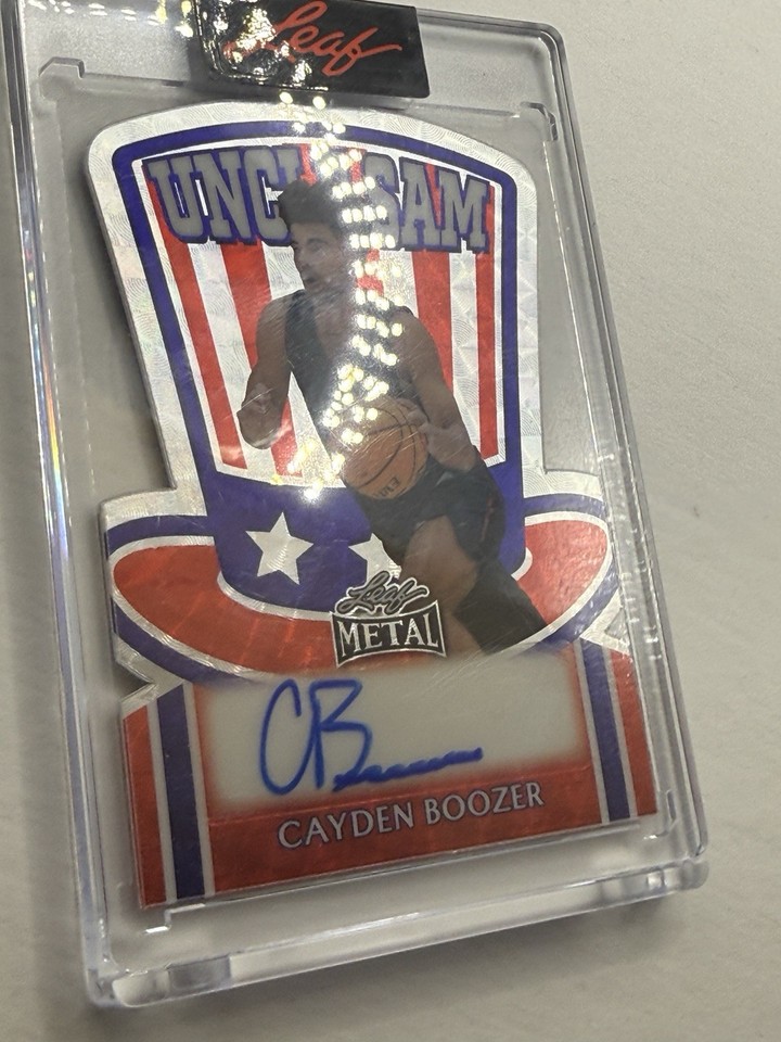 2025 Leaf Independence Day Uncle Sam Die Cut Cayden Boozer Auto #1/1 ...