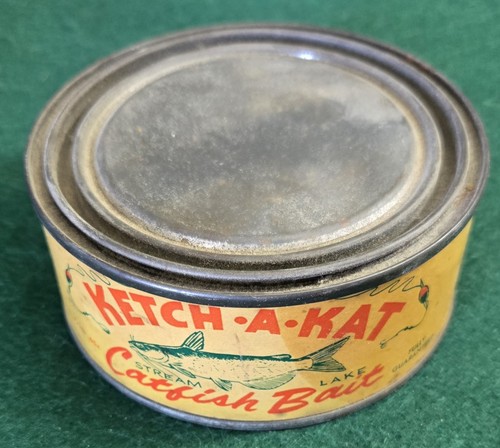 Vintage Ketch-A-Kat Unopened Catfish Bait Tin, Nice Colored Label | eBay