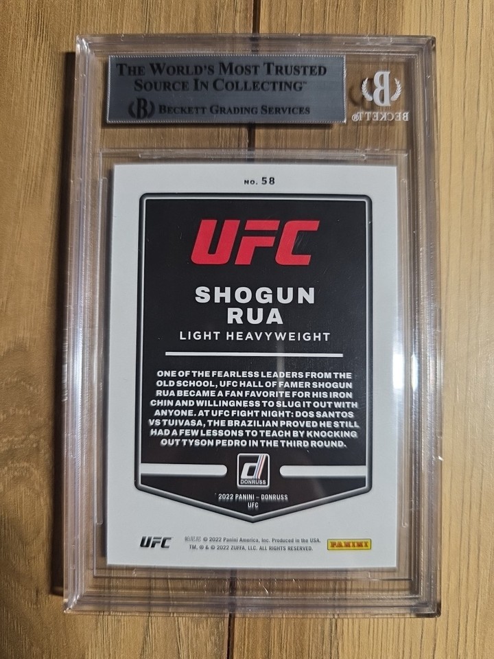 Mauricio Shogun Rua 2022 Donruss UFC Signed Slabbed BAS BECKETT Auto E ...