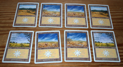 8x Plains Magic the Gathering MTG Starter 1999 White Border Reprint | eBay