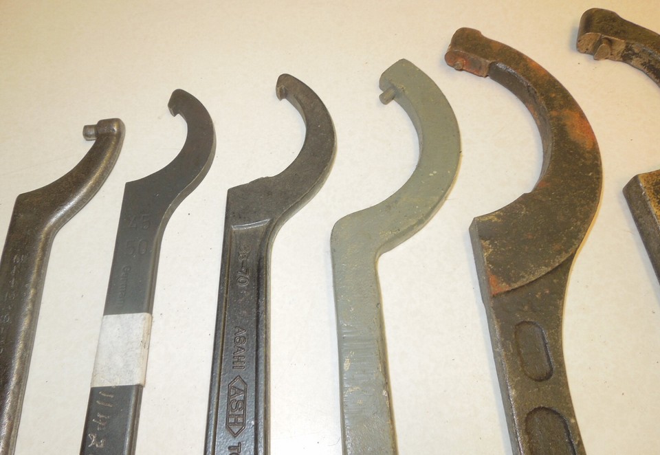 VINTAGE SPANNER WRENCHES AND MISCELLANEOUS WRENCHS (LOT OF 19 PIECES ...