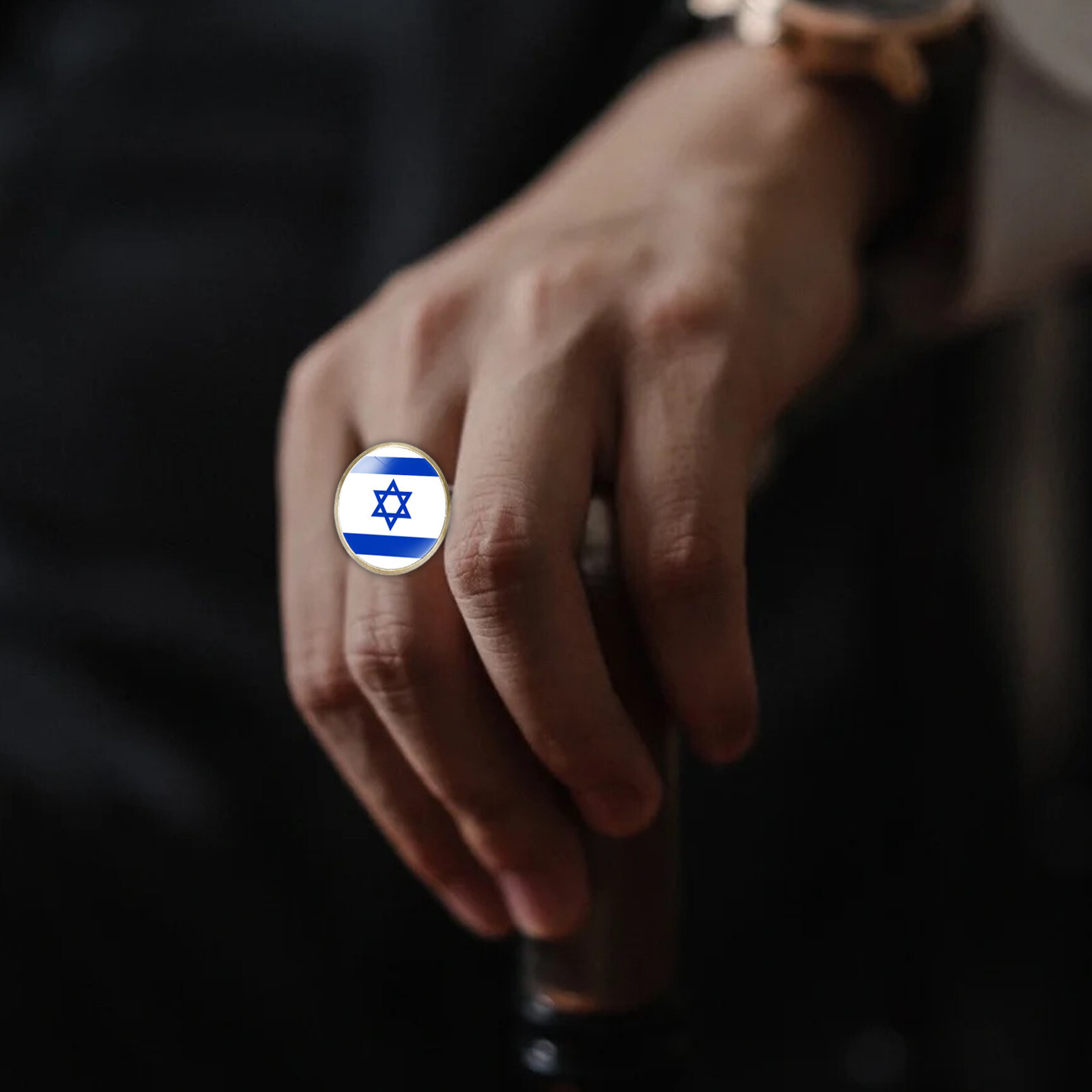 Flag of Israel Rings Star of David Jewish Israeli Flag Metal Ring ...