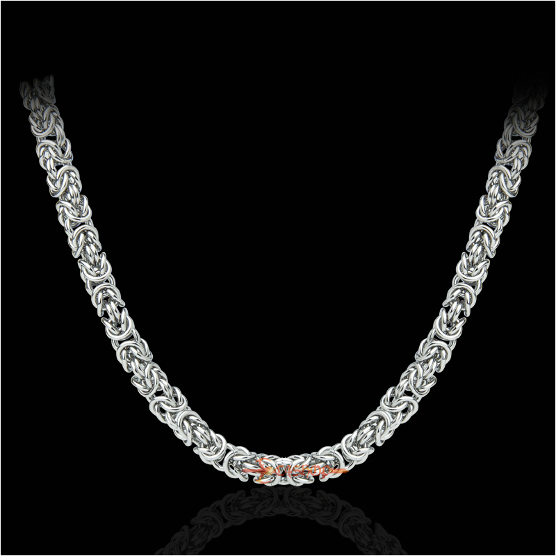 Silver Stainless Steel Chain Maille Mail Chainmaille Necklace Chainmail ...