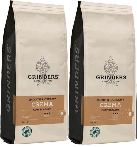 Grinders Coffee Crema Roasted Beans Made In Aus 100% Arabica - 1kg 2kg ...