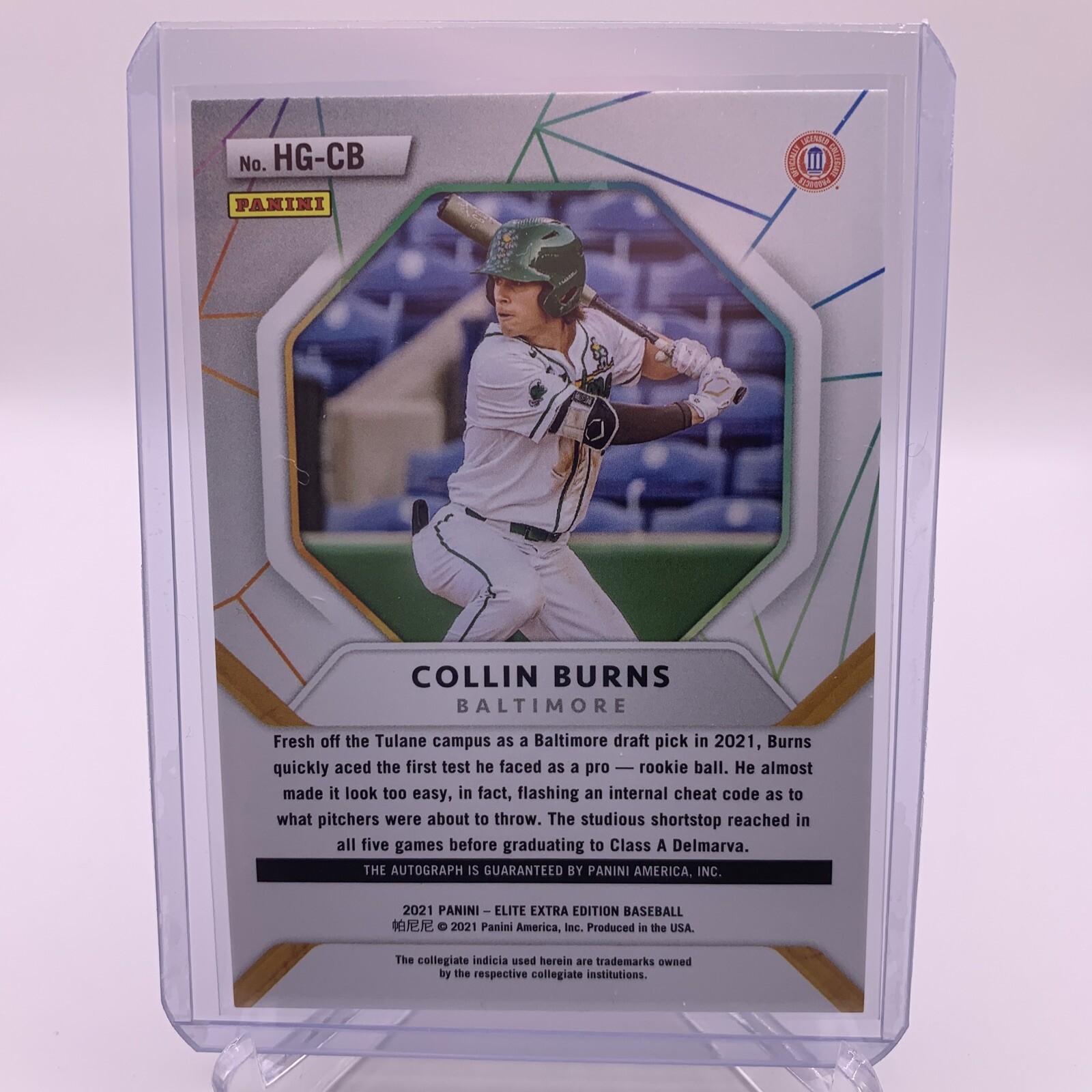 2021 Elite Extra Edition Collin Burns Auto Hidden Gems Baltimore ...