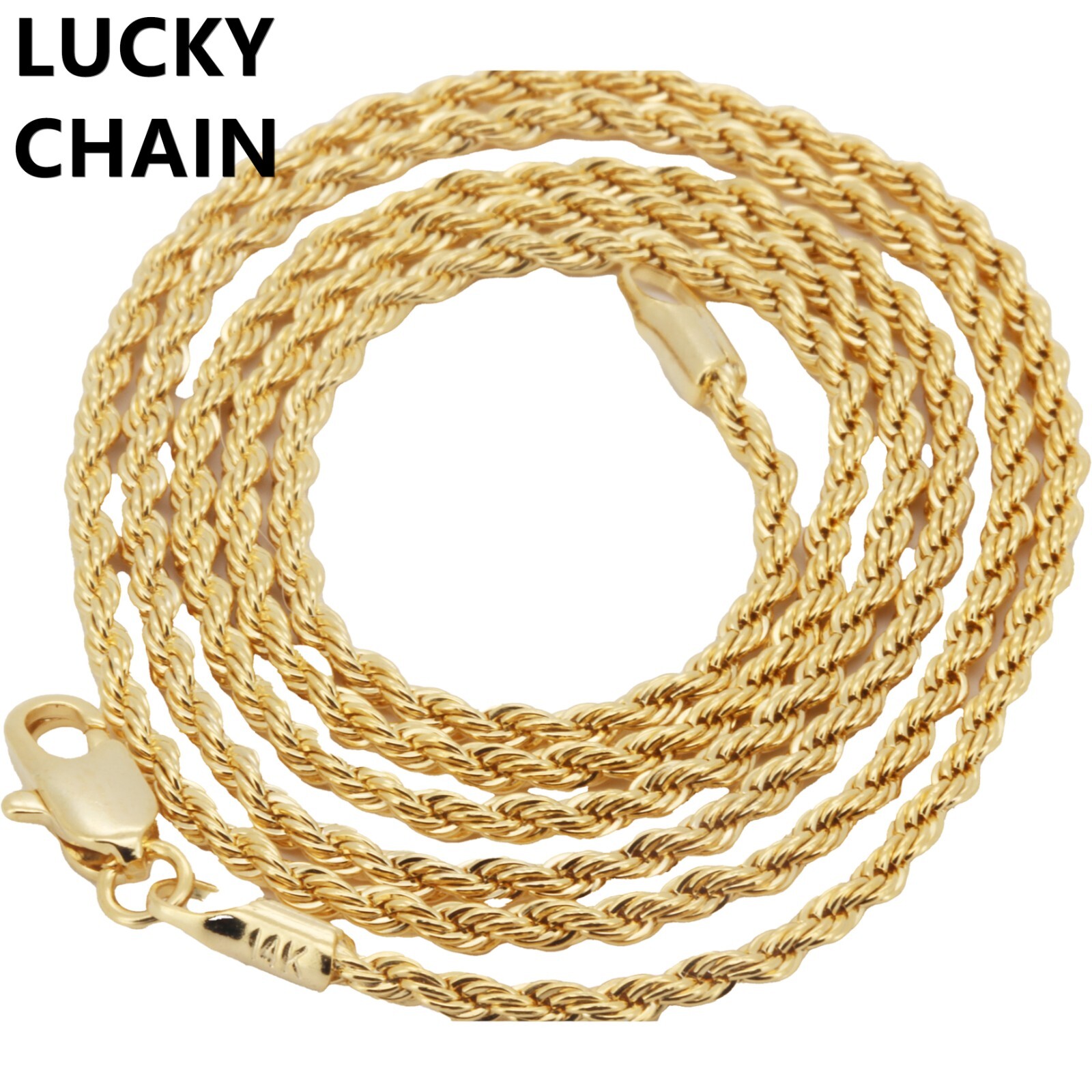 16''18''20''22''24''14K GOLD FILLED ROPE CHAIN NECKLACE 1.5mm 6g-10g | eBay