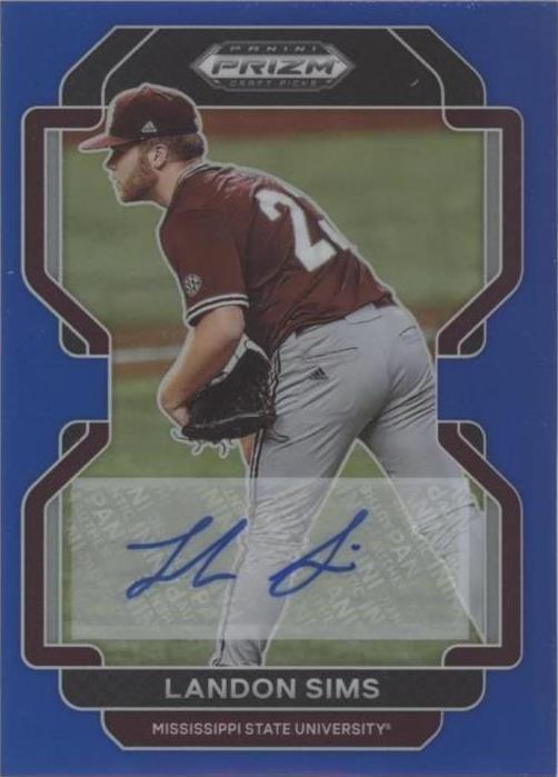 2022 Panini Prizm Draft Picks - Landon Sims #PDP34 Blue Prizm ...