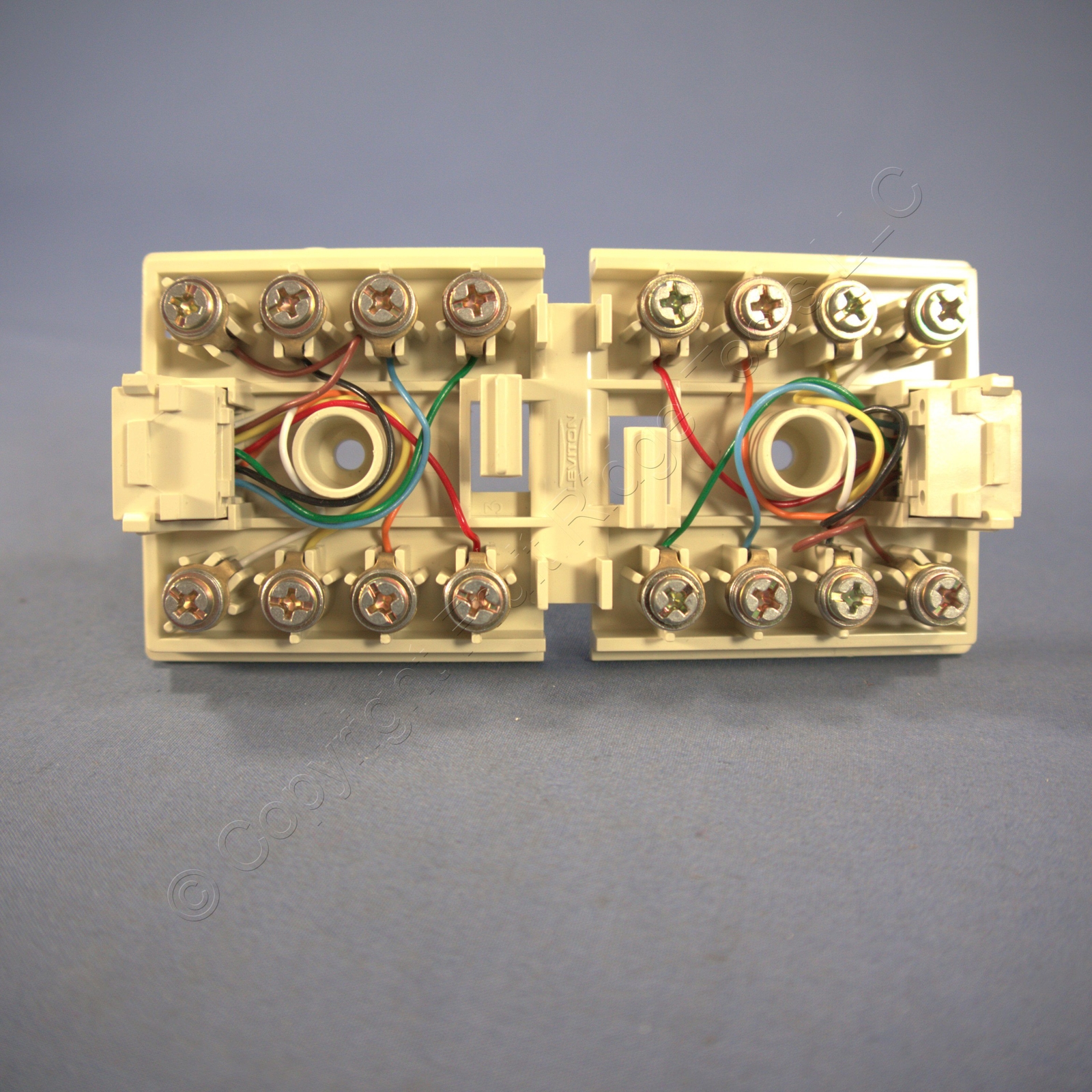 Leviton Ivory Surface Mount Duplex Phone Jack Rj45 Rj31x Modular 8p8c ...