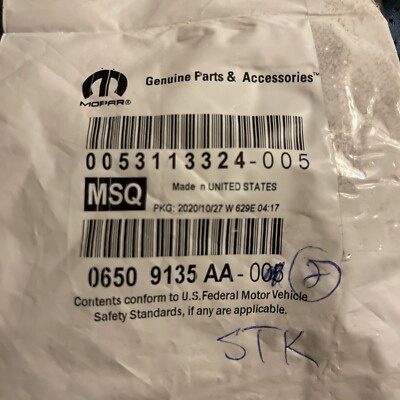 Mopar 06509135AA Spoiler Retainer | eBay