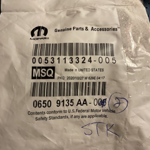 Spoiler Retainer-SLT, VIN: T, 140.5" WB Mopar 06509135AA for sale ...