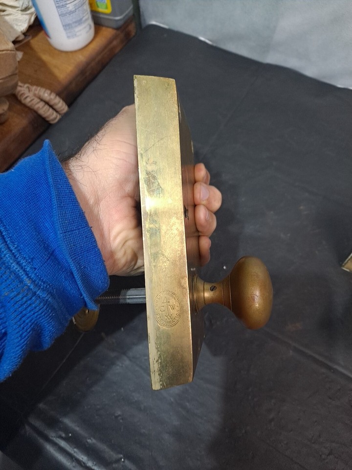 2 - Vintage Colonial Williamsburg Restoration Brass Rim Lock by Folger ...