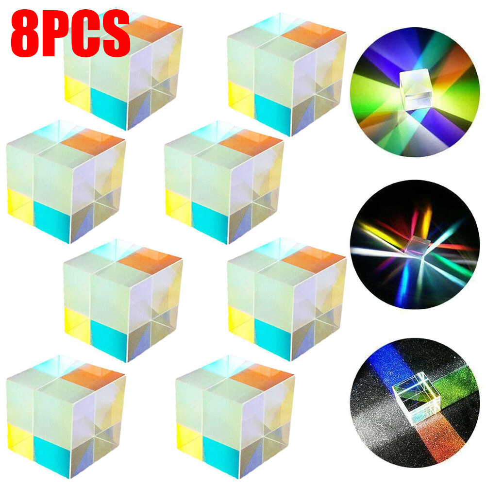 8X Optical Glass X-cube Dichroic Cube Prism RGB Combiner Splitter Gift ...
